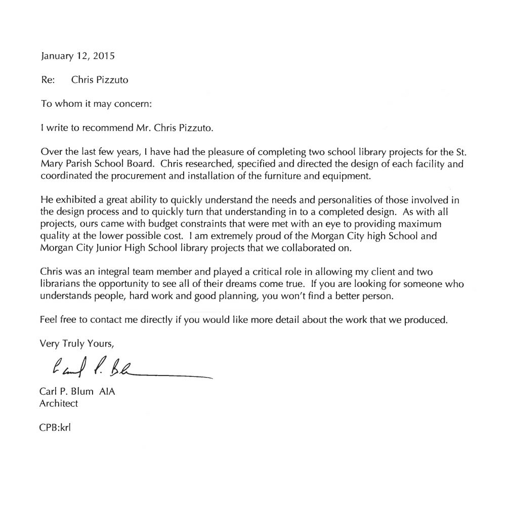 The Mell Group | Letters of Recommendation